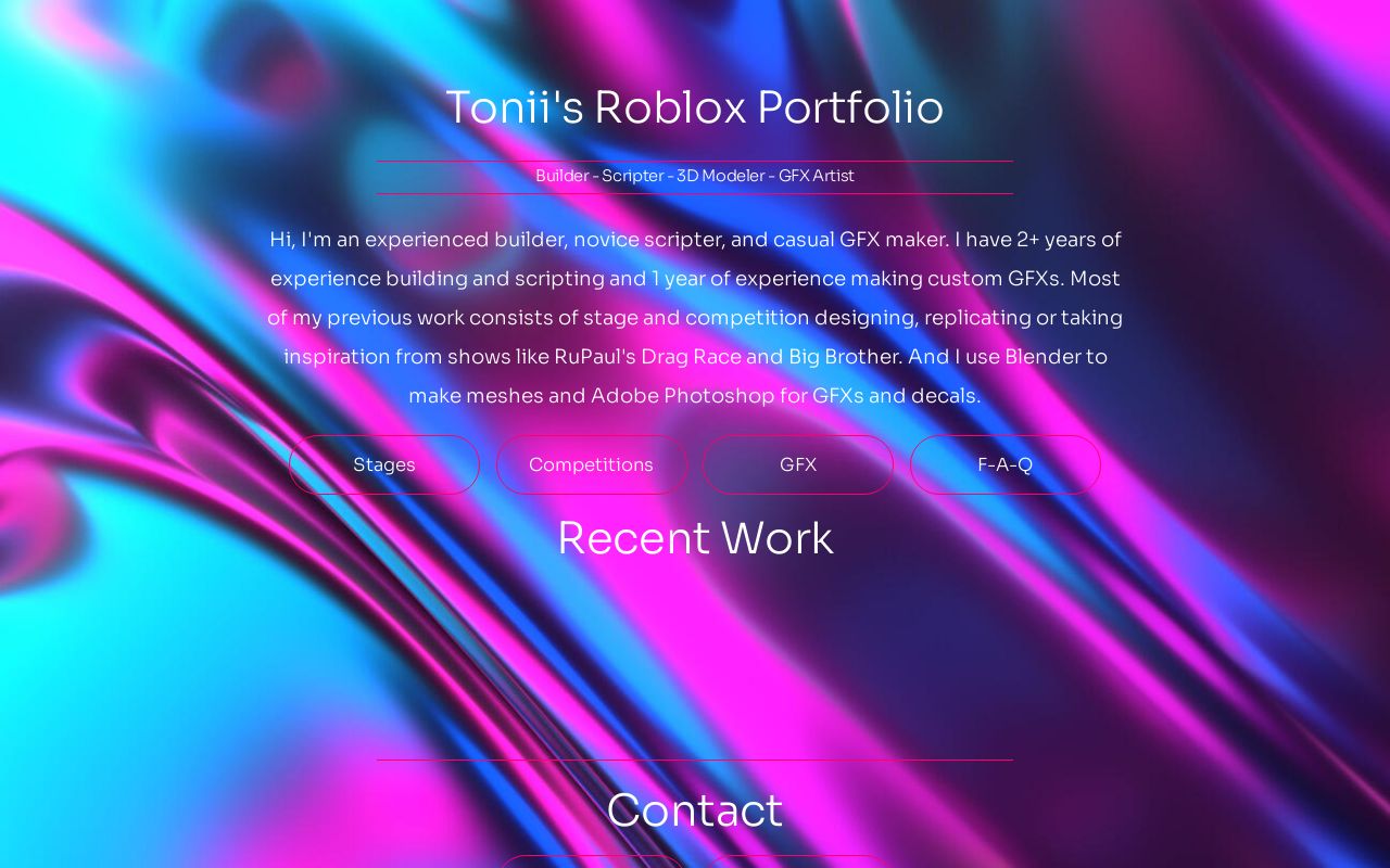 Roblox Portfolio